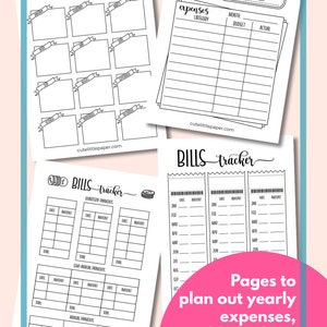 Bullet Journal Budget Tracker & Finance Templates. 16 Printable Pages ...