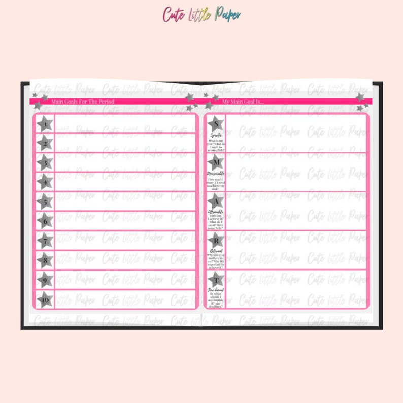 Goal Setting Sheets Printable Template, Editable PDF - Etsy