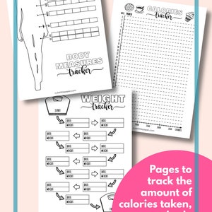 Bullet Journal Health & Fitness Trackers Set. 19 Printable Bujo ...