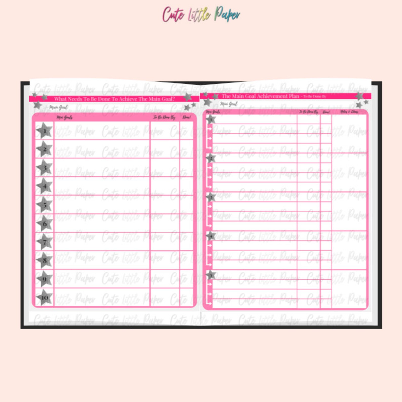 Goal Setting Sheets Printable Template, Editable PDF - Etsy