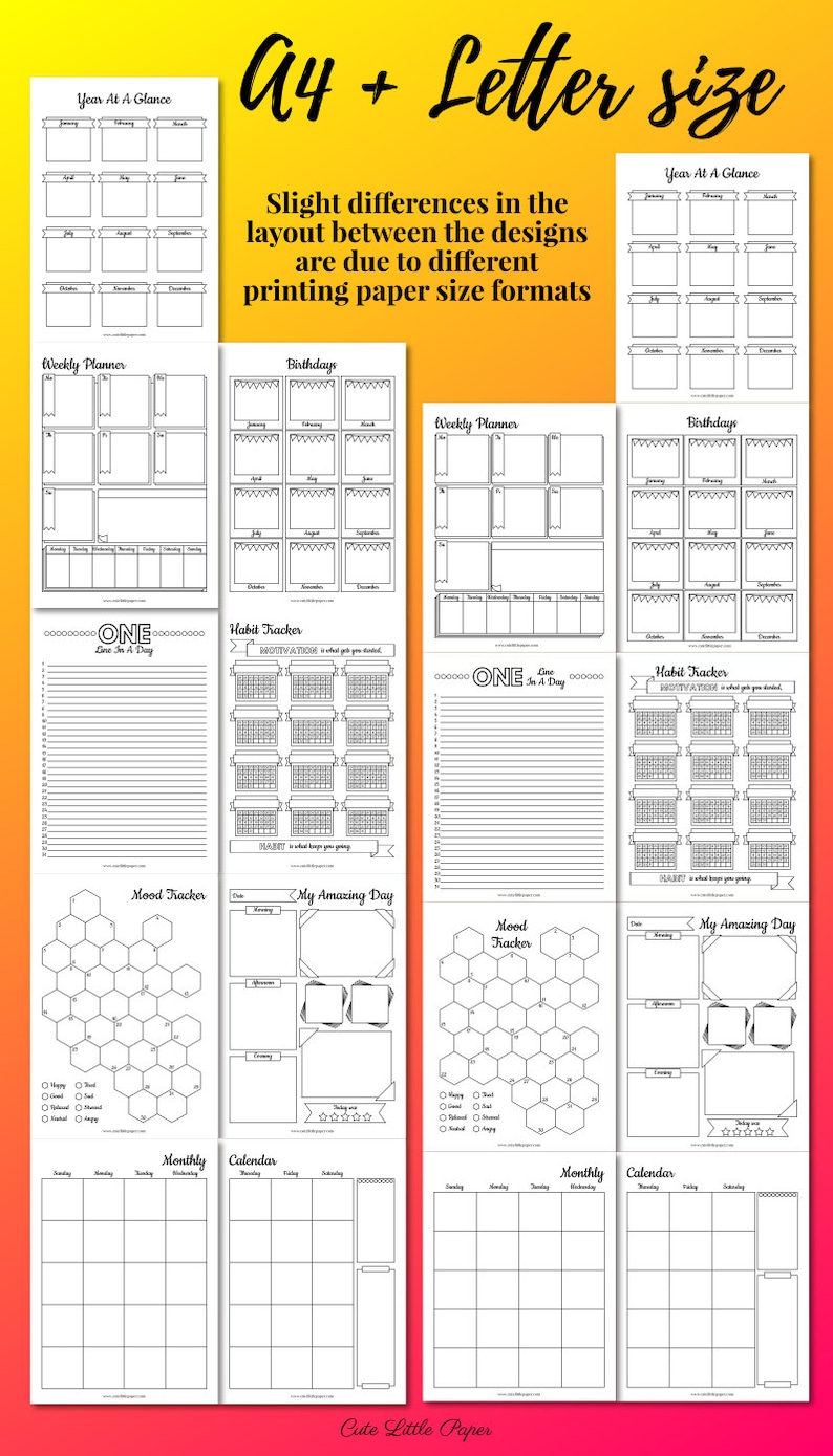 Bullet Journal Starter Set bullet journal pages printable | Etsy