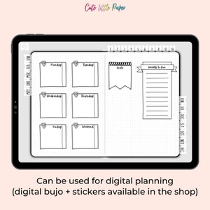Doodle Notes Stickers. Printable & Digital Planner and Bujo Stickers ...