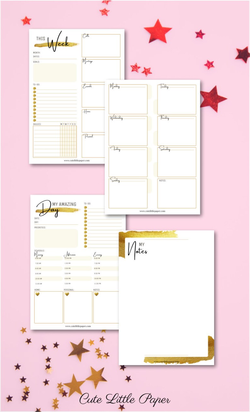 Printable Life Planner. Daily Weekly Monthly Planner Pages | Etsy