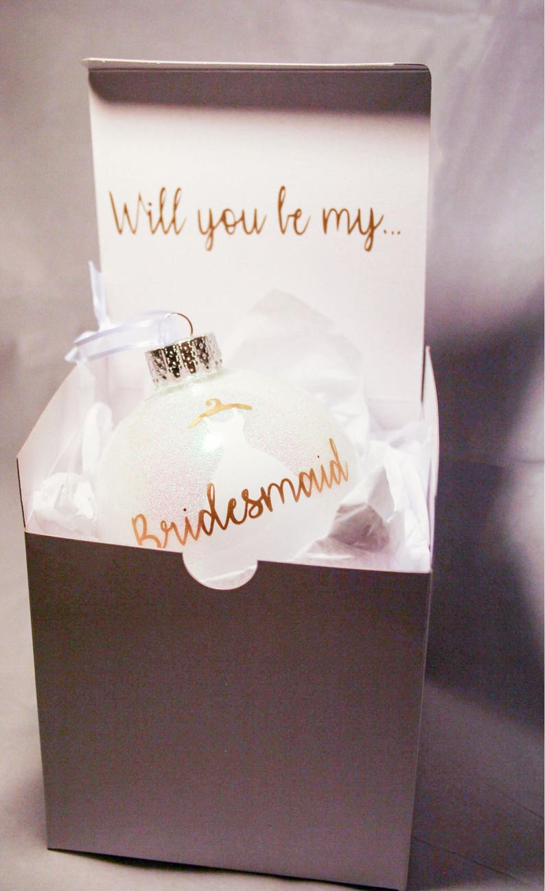 Bridesmaid Gift - Christmas Ornament - Gift From Bride - Bridal Party ...