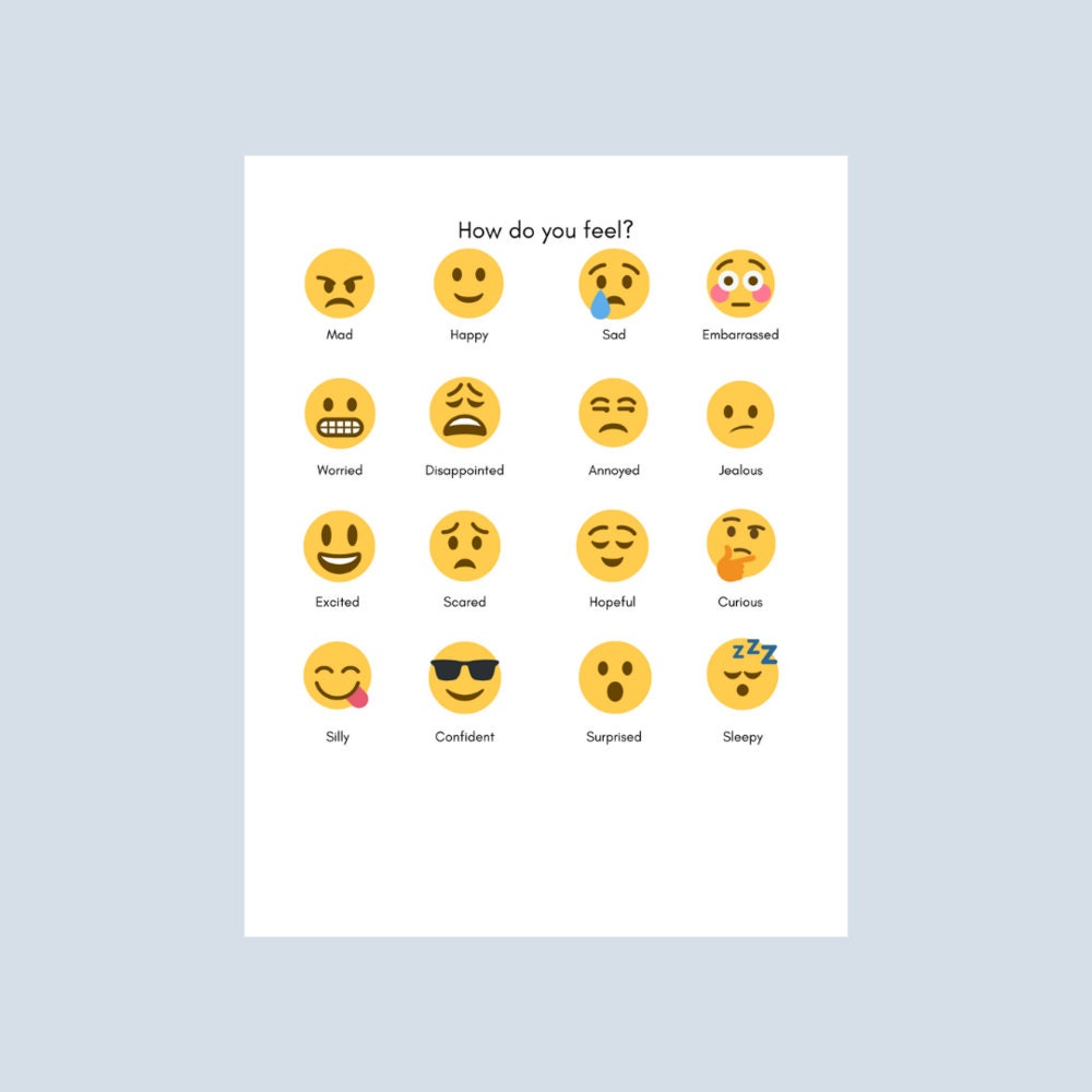 PRINTABLE Feelings and Emotions Playdough Mats, Playdough Activities ...