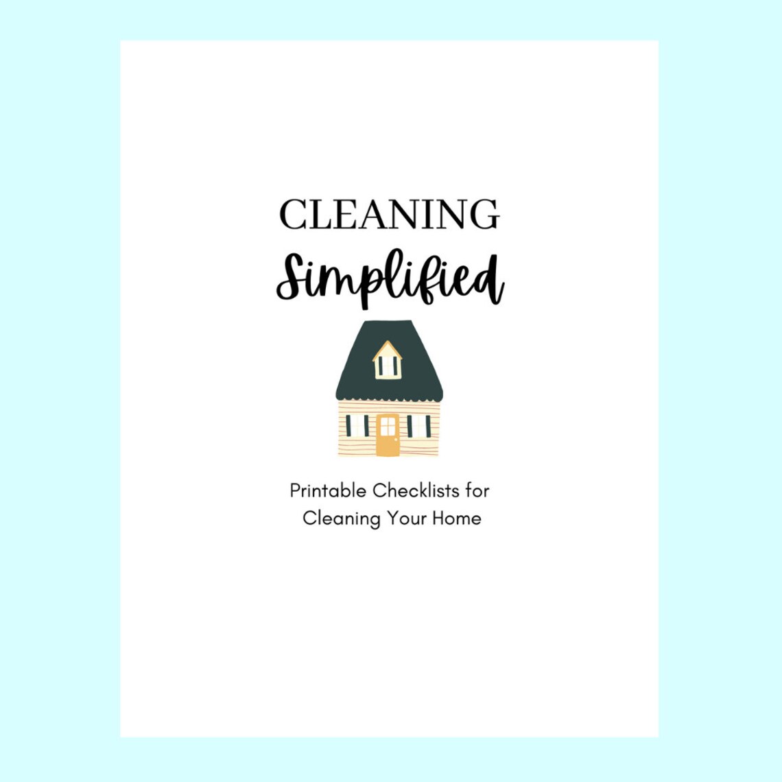 PRINTABLE Cleaning Checklists, Home Cleaning Printables, Weekly ...