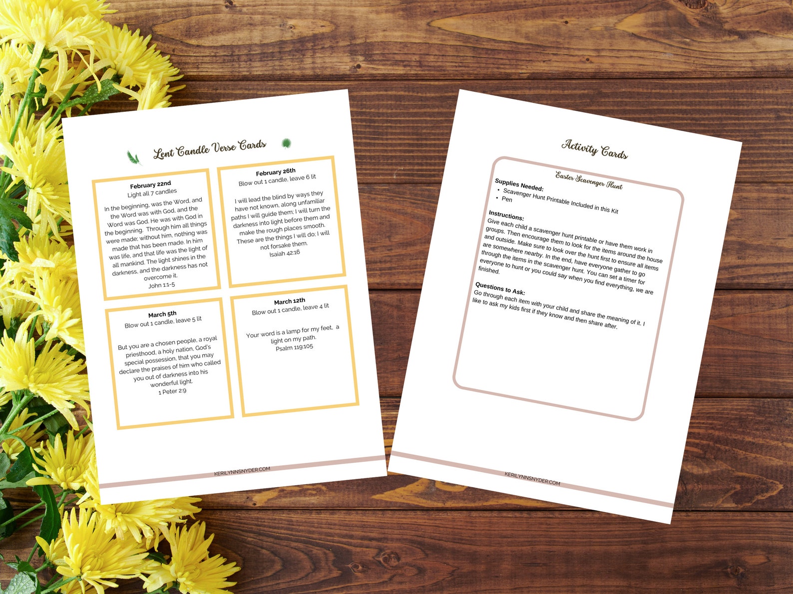 PRINTABLE Lent Countdown, Easter Countdown, Family Easter Activity ...