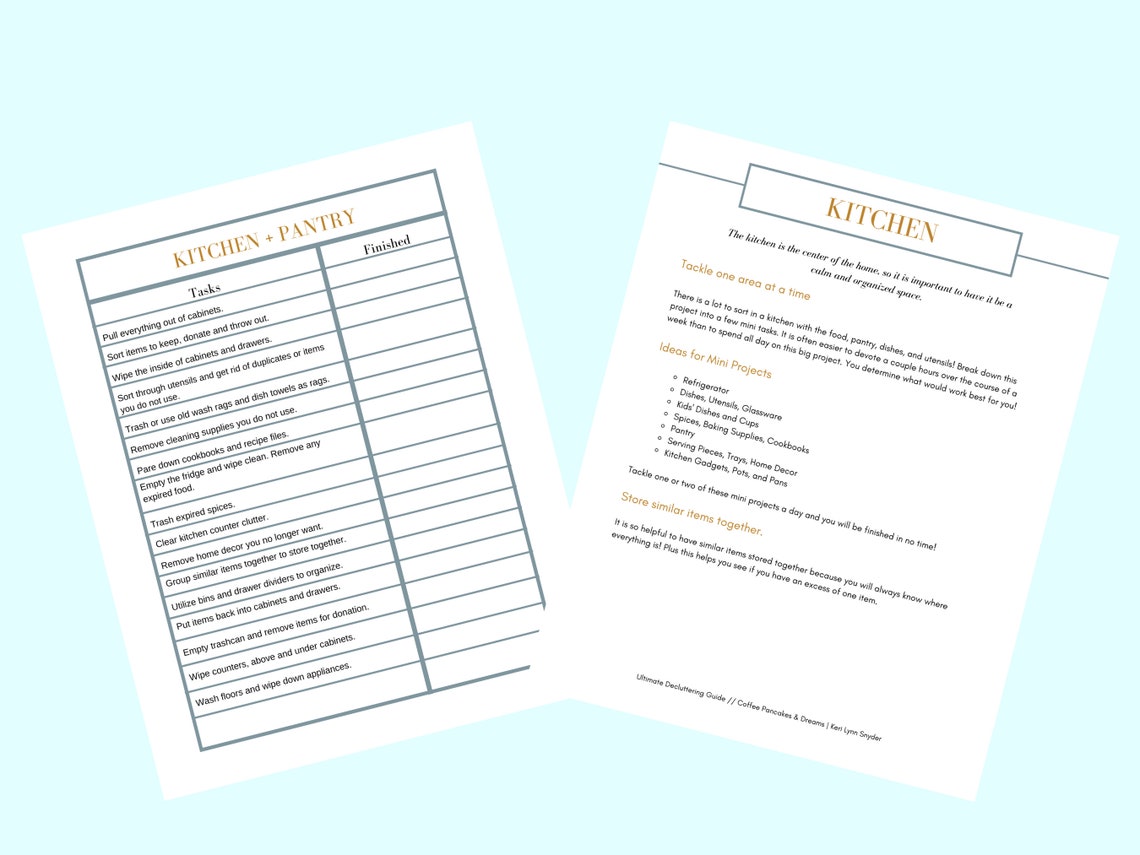 PRINTABLE Ultimate Decluttering Guide, Declutter Your Home Checklists ...