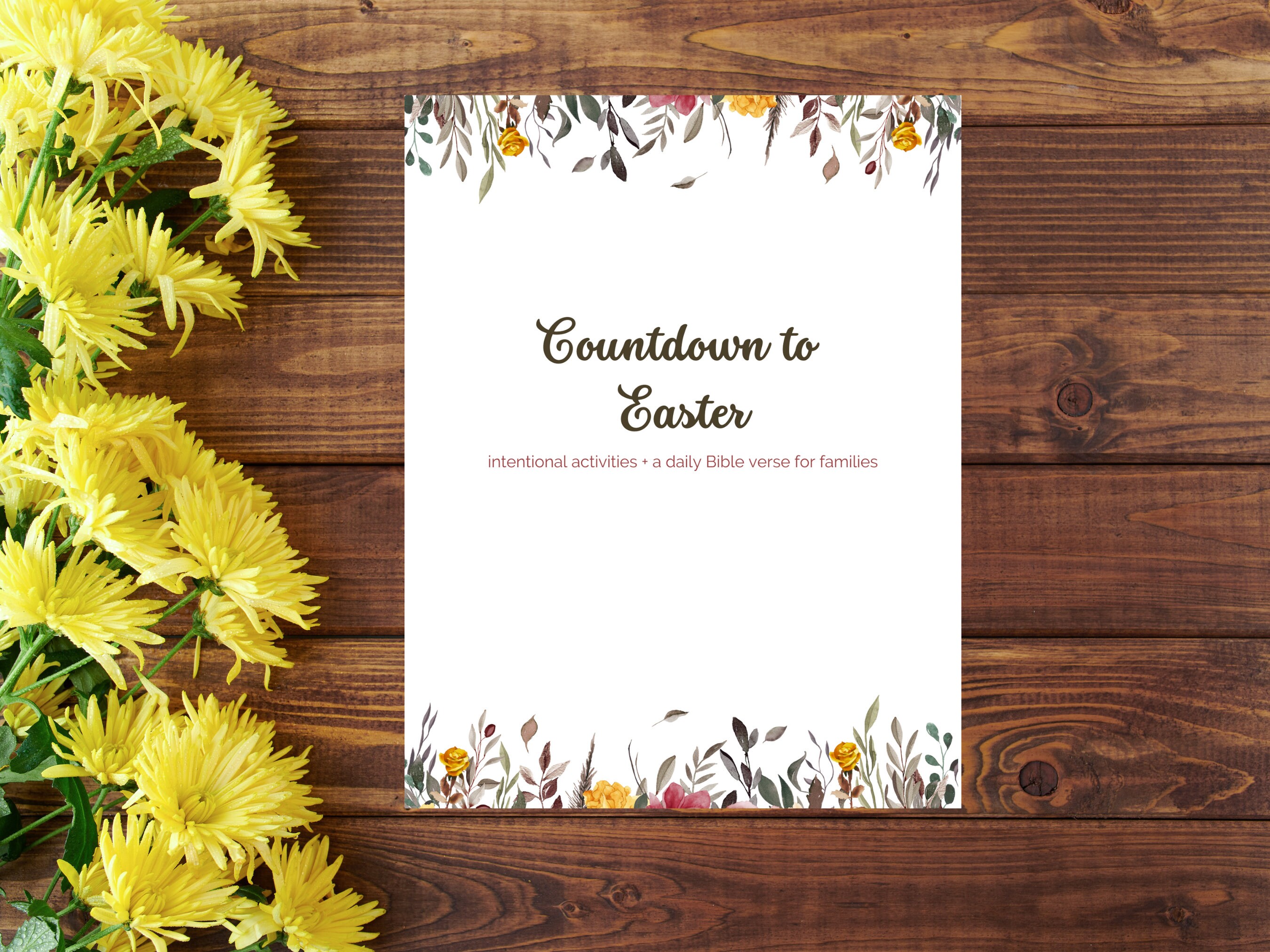 PRINTABLE Lent Countdown, Easter Countdown, Family Easter Activity ...