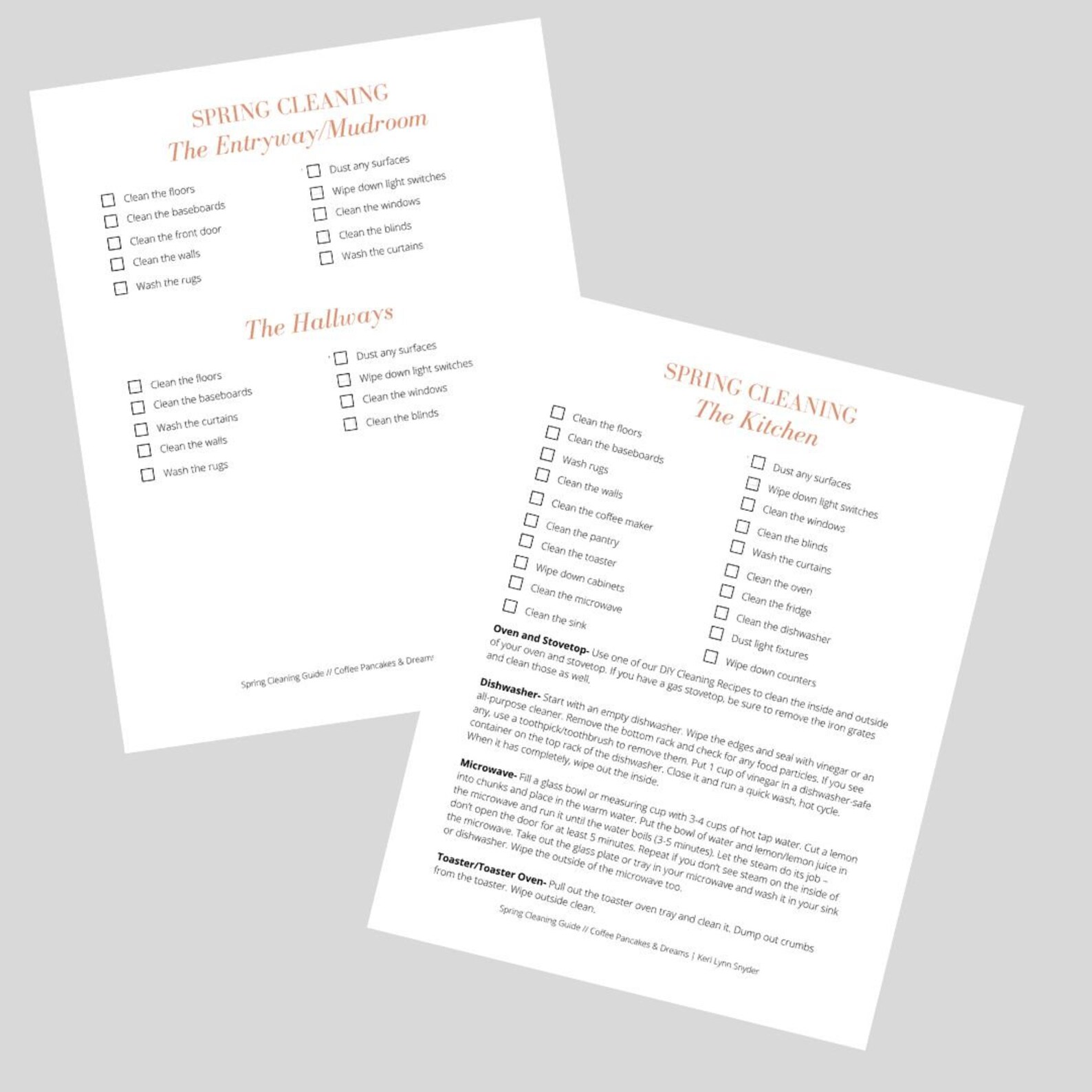 PRINTABLE Spring Cleaning Guide, Spring Cleaning Checklist, Spring ...