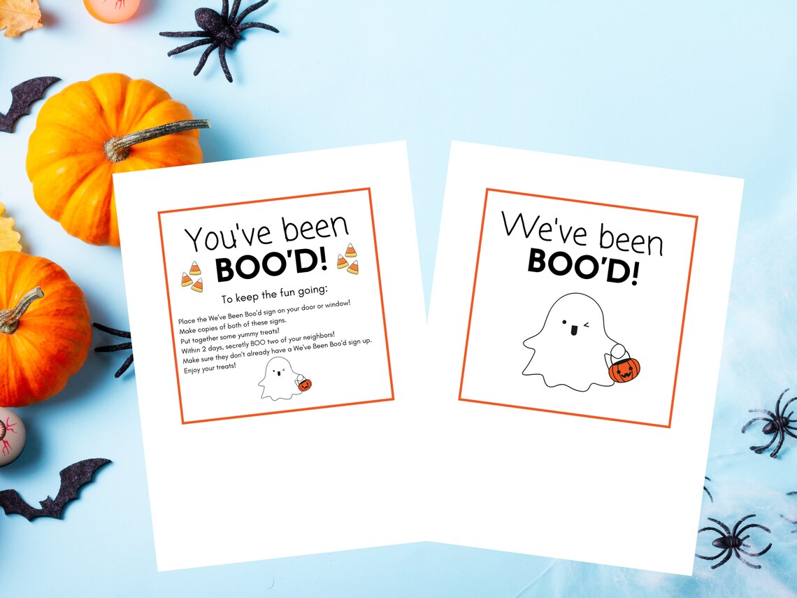 PRINTABLE Boo Basket Cards, Boo Basket Activity, You've Been Booed ...