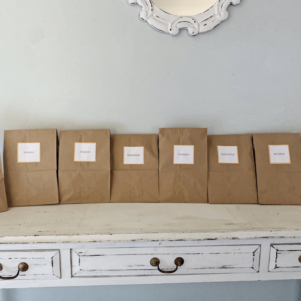 PRINTABLE Easter Countdown, Holy Week Countdown Labels, Lent, Easter ...