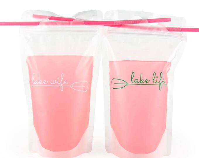 CUSTOM BACHELORETTE Party Pouches Booze Bags Drink Pouches Drink Bags ...