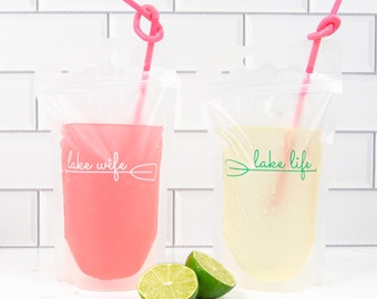 CUSTOM BACHELORETTE Party Pouches Booze Bags Drink Pouches Drink Bags ...