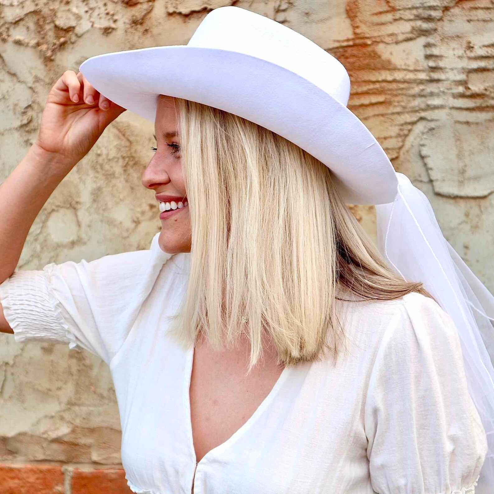 Cowboy Hat Veil Country-western Bachelorette Party Veil Cowgirl Hat Bridal Veil Nashville ...