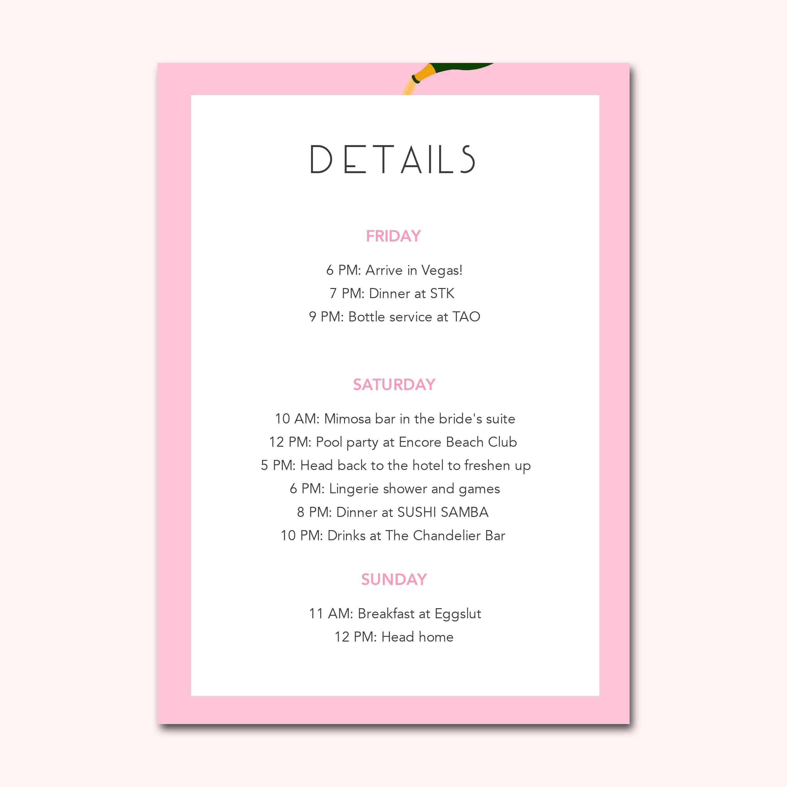 Champagne Campaign Bachelorette Party Invitation Template - Etsy