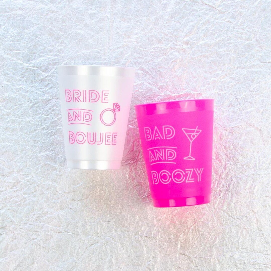 Bach And Boujee Bachelorette Party Cups 12 Pack 16 Oz Reusable Frost