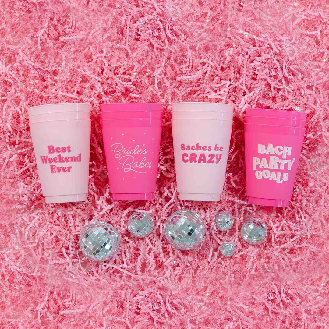Bachelorette Party Cups 12 Pack With Multiple Designs, Phrases 16 Oz ...