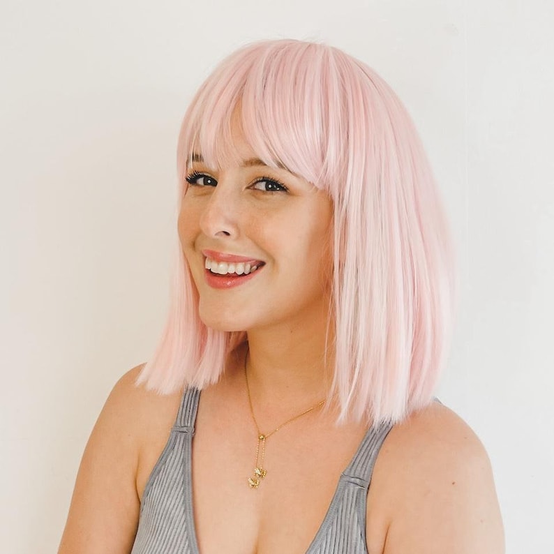 Bachelorette Party Wigs Neon Pastel Wig With Adjustable - Etsy