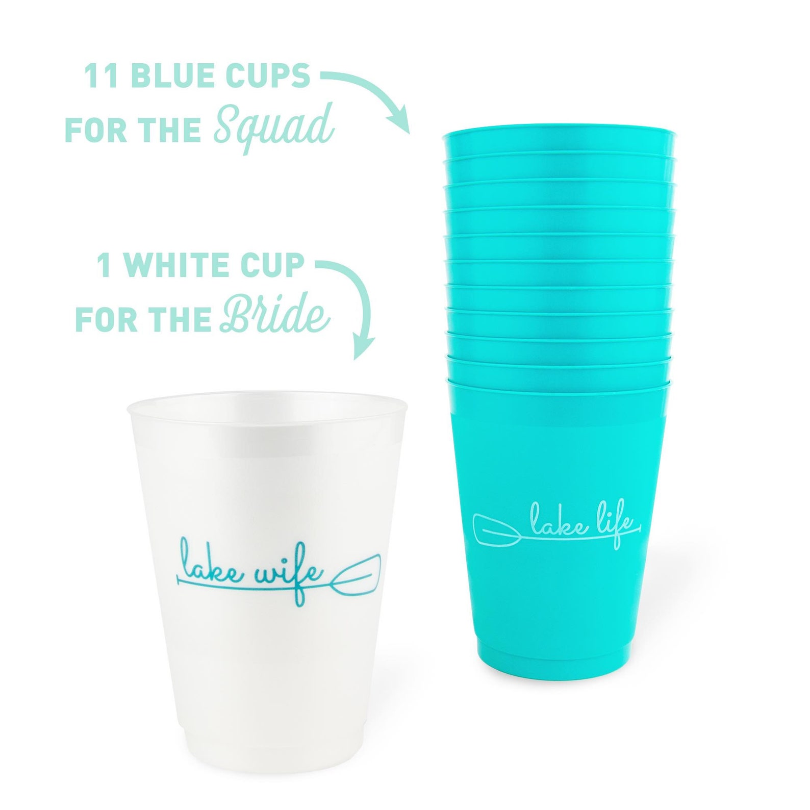 Lake Life Bachelorette Party Cups 12 Pack 16 Oz Reusable - Etsy