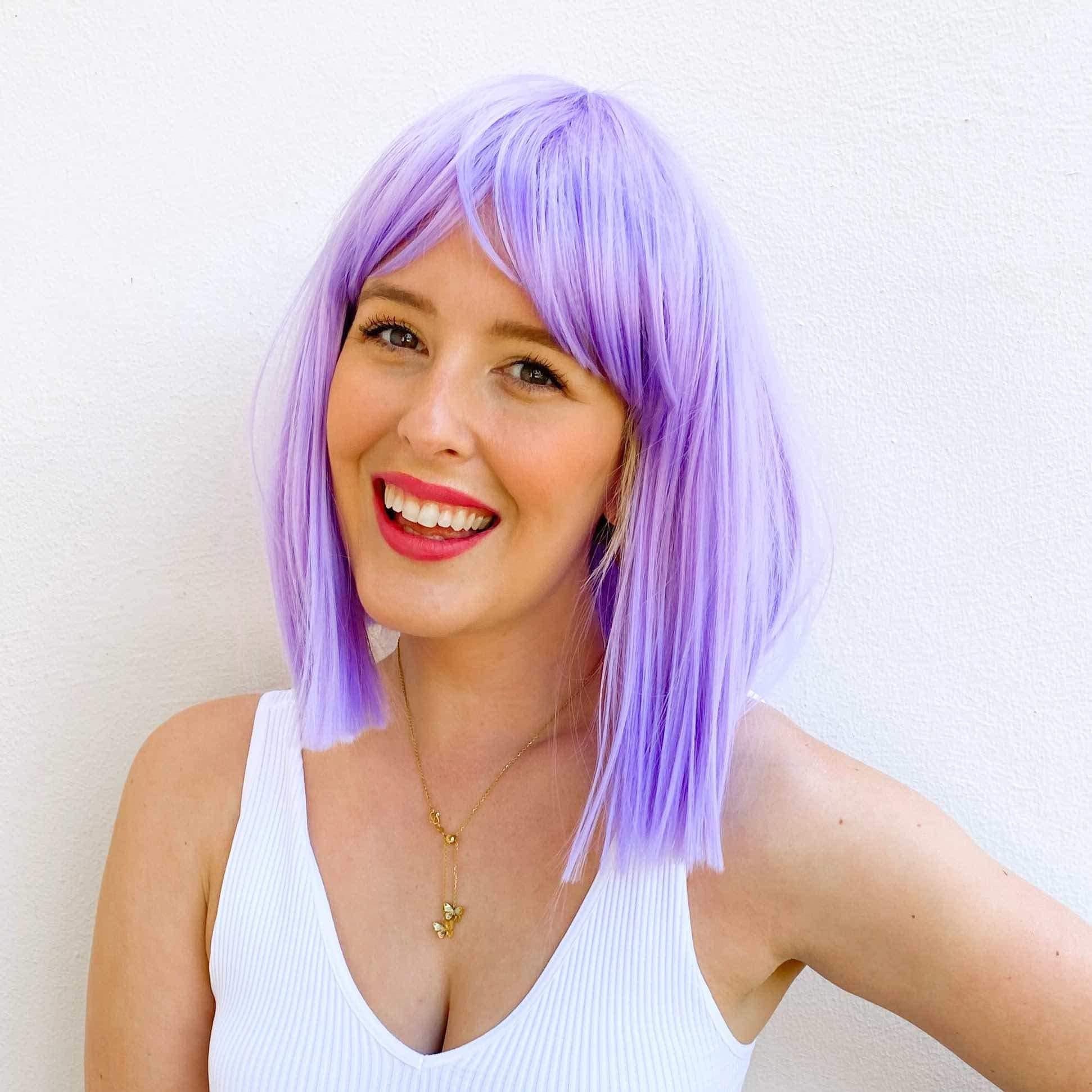 Bachelorette Party Wigs Neon Pastel Wig With Adjustable | Etsy