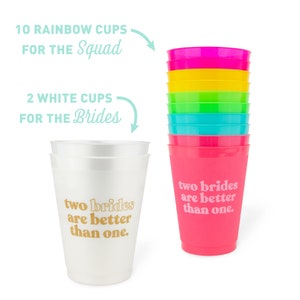 LGBTQ Bachelorette Party Cups | 12 Pack, 16 Oz | Reusable Frost Flex ...