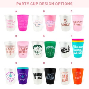 LGBTQ Bachelorette Party Cups 12 Pack, 16 Oz Reusable Frost Flex ...