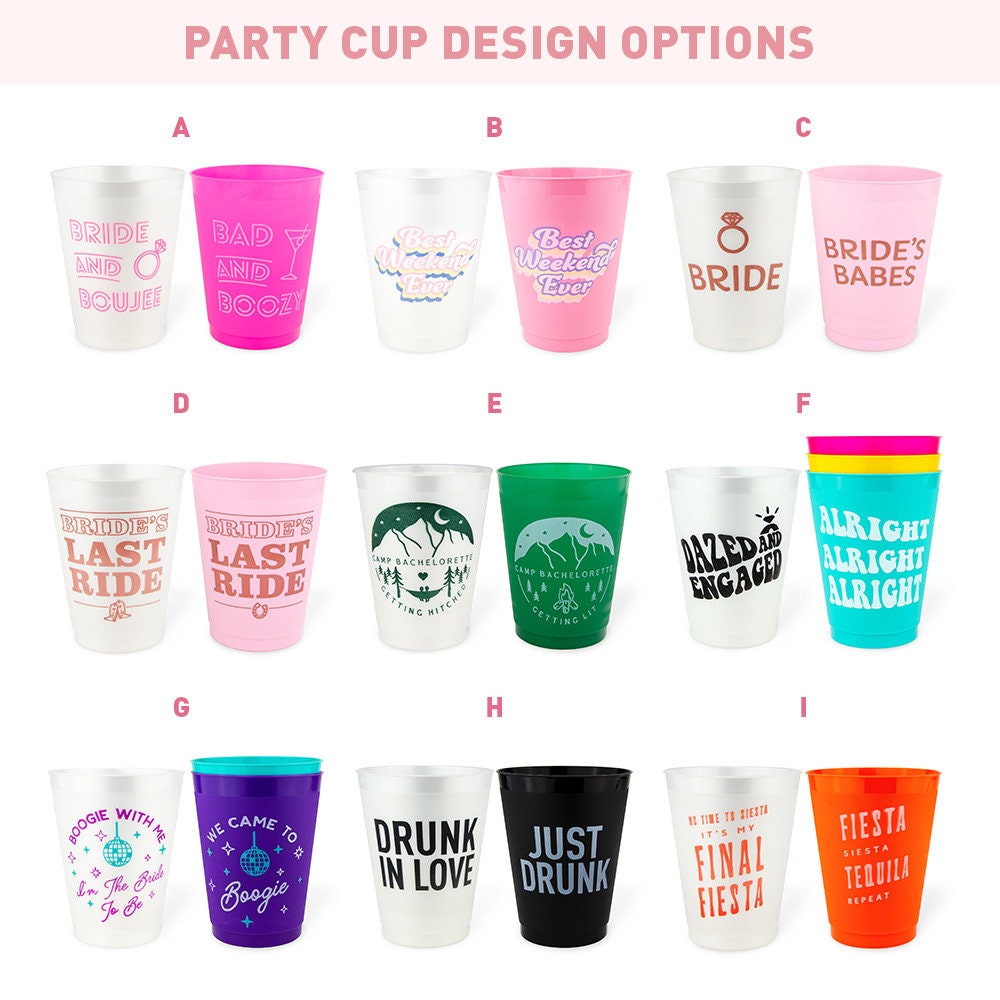 LGBTQ Bachelorette Party Cups | 12 Pack, 16 Oz | Reusable Frost Flex ...