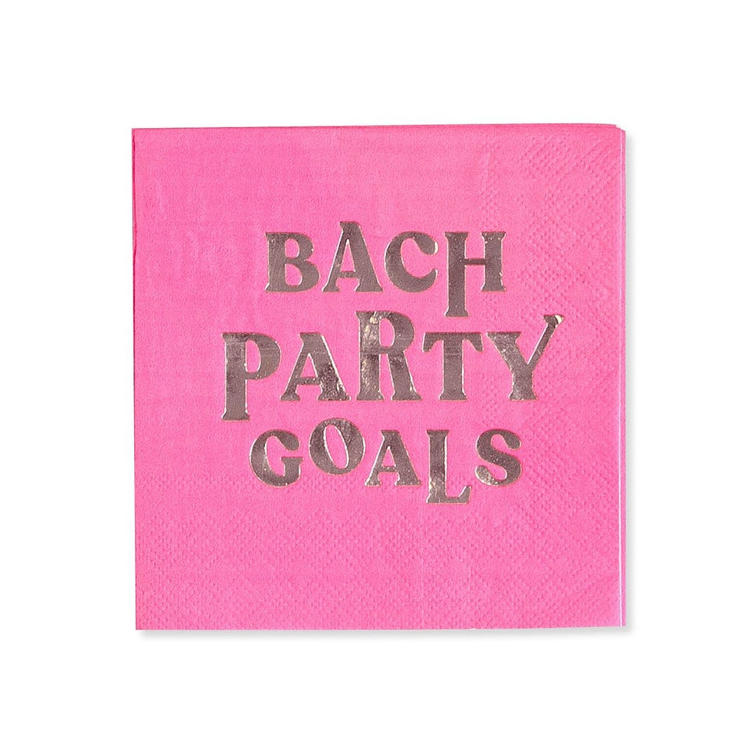 Bach Party Goals Bachelorette Party Cocktail Napkins | 24 Pack | Bridal ...