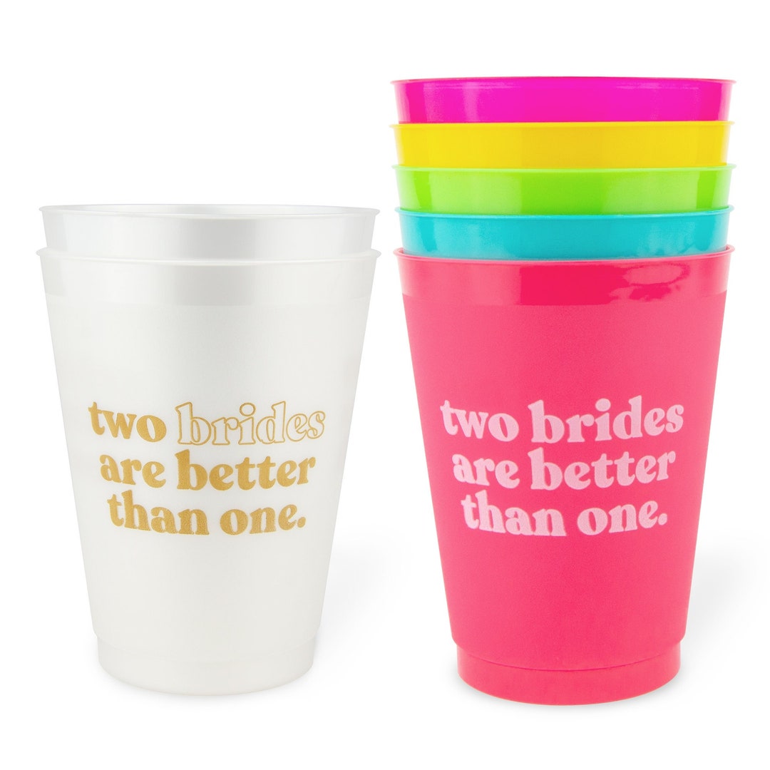 LGBTQ Bachelorette Party Cups | 12 Pack, 16 Oz | Reusable Frost Flex ...