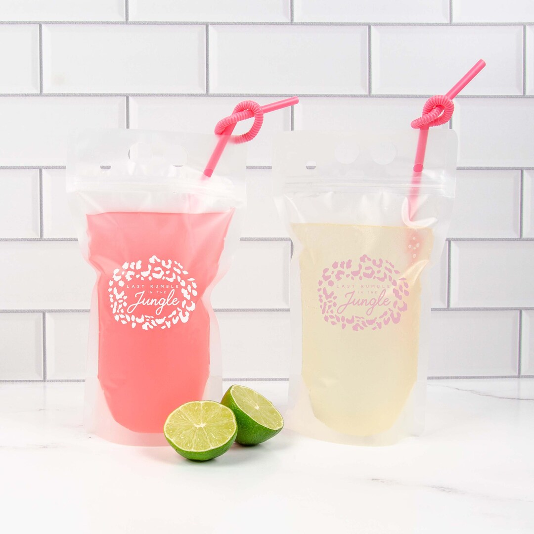 Last Rumble in the Jungle Drink Pouches | Reusable Bridesmaid Booze ...