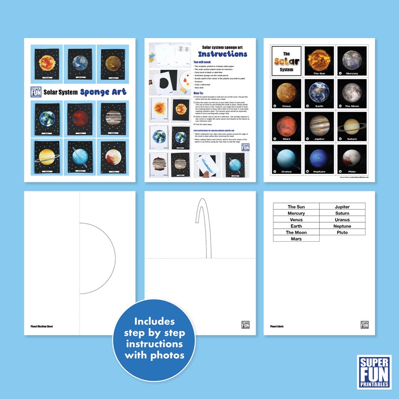 Solar System Art Project for Kids - Etsy