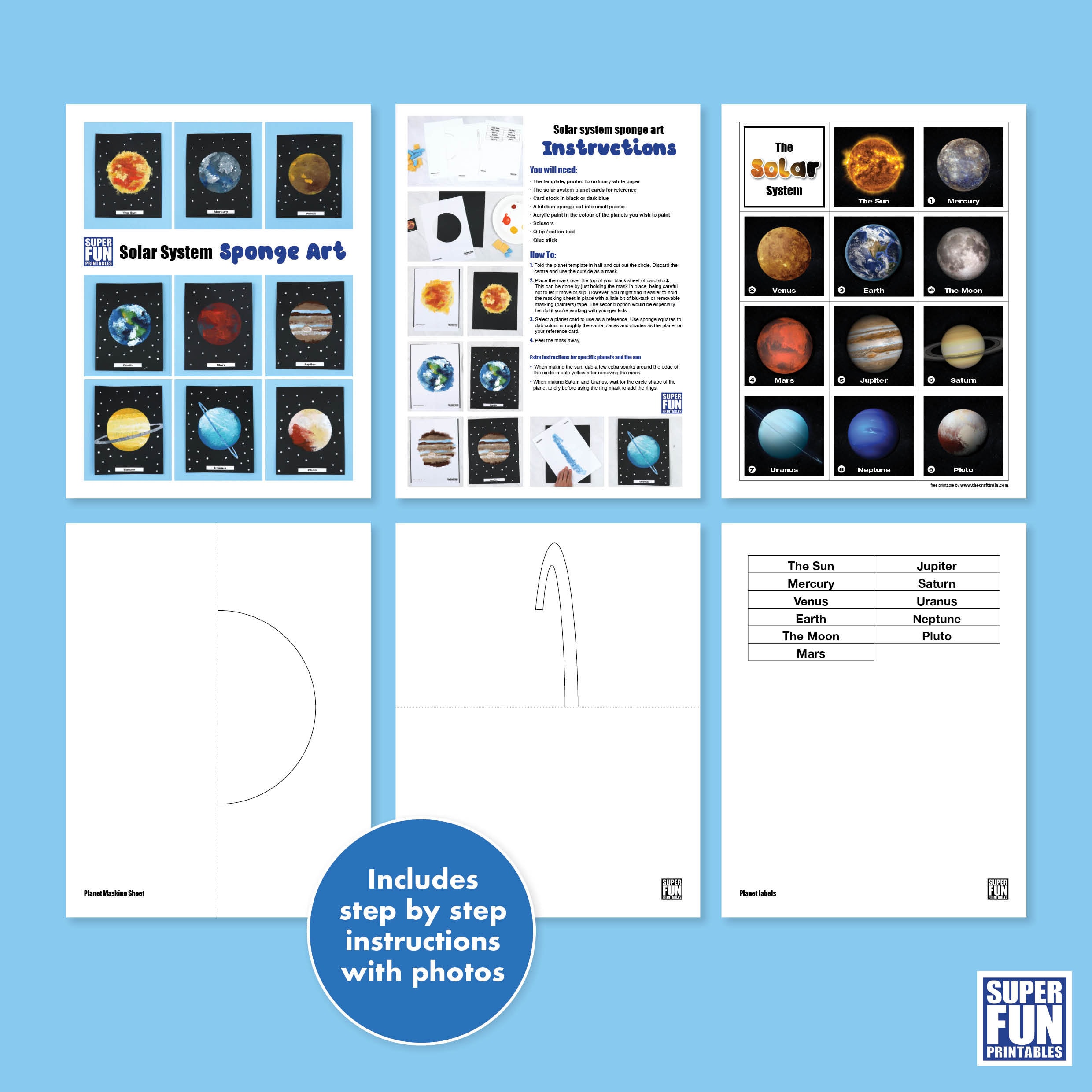 Solar System Art Project for Kids - Etsy
