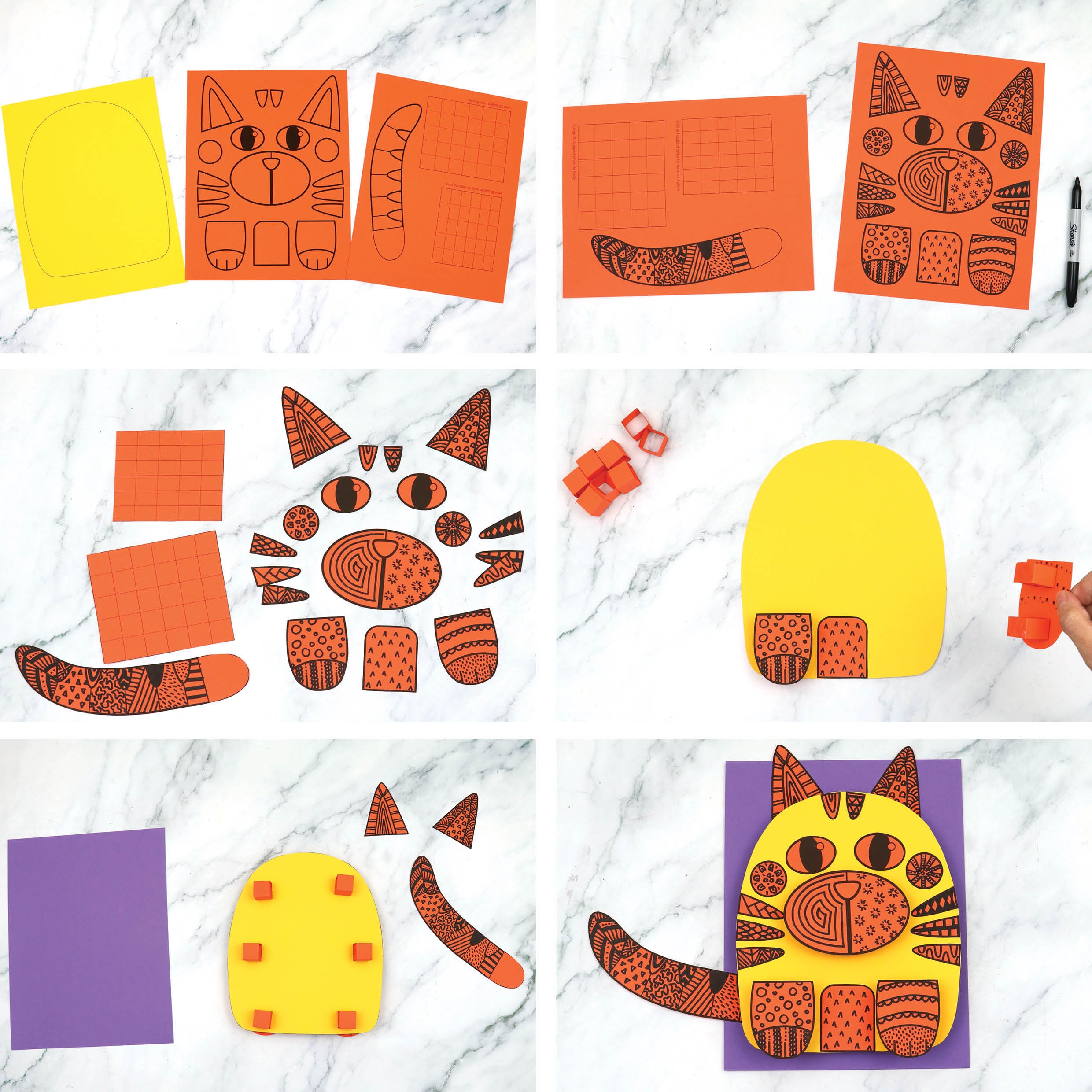 3D Doodle Cat Art Project - Etsy