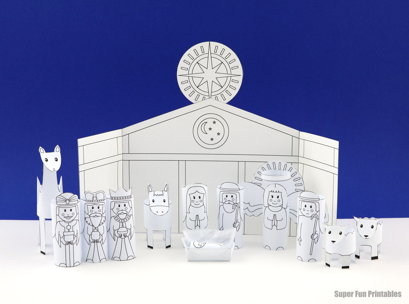 Printable Paper Nativity Scene - Etsy