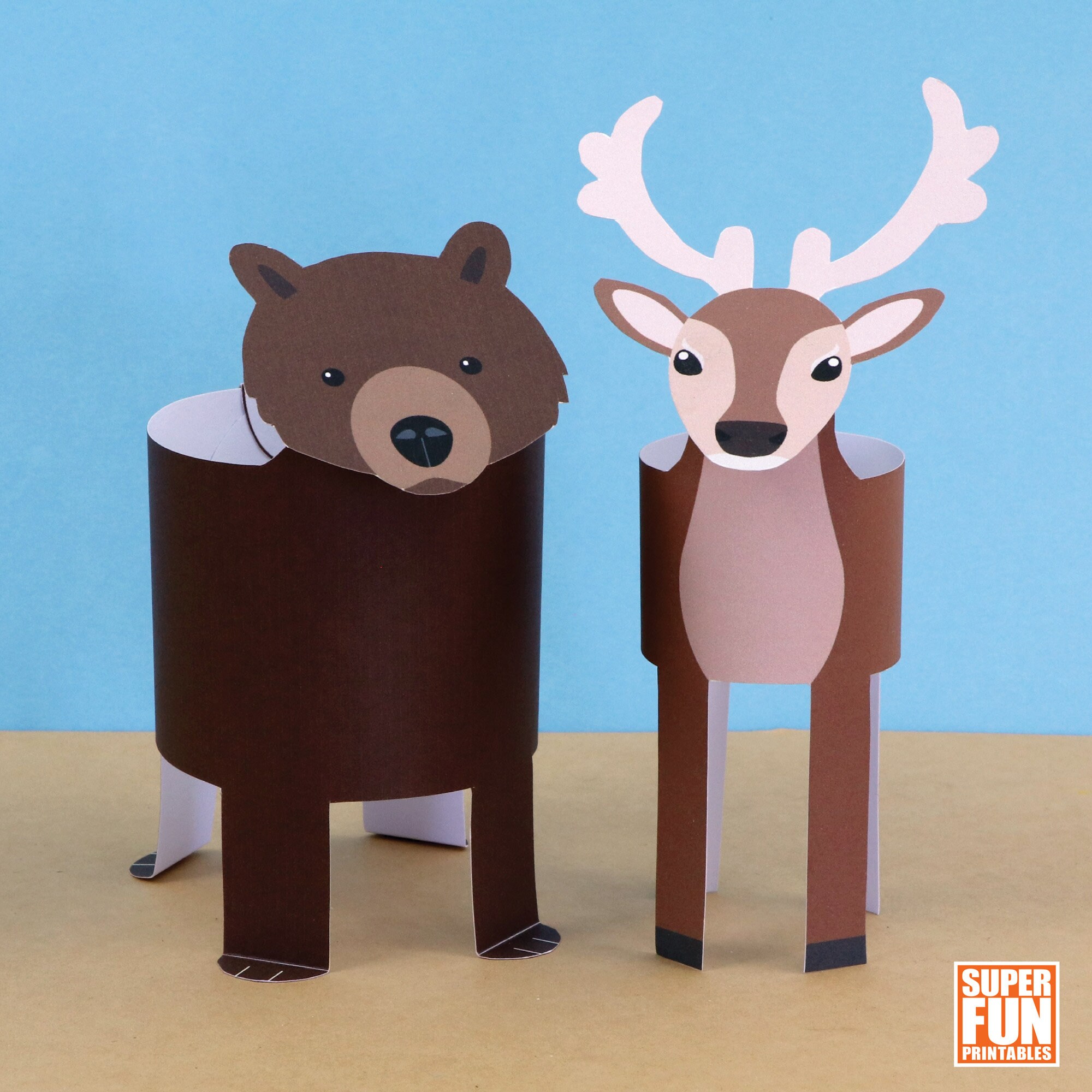 Woodland Animal Paper Craft - Etsy