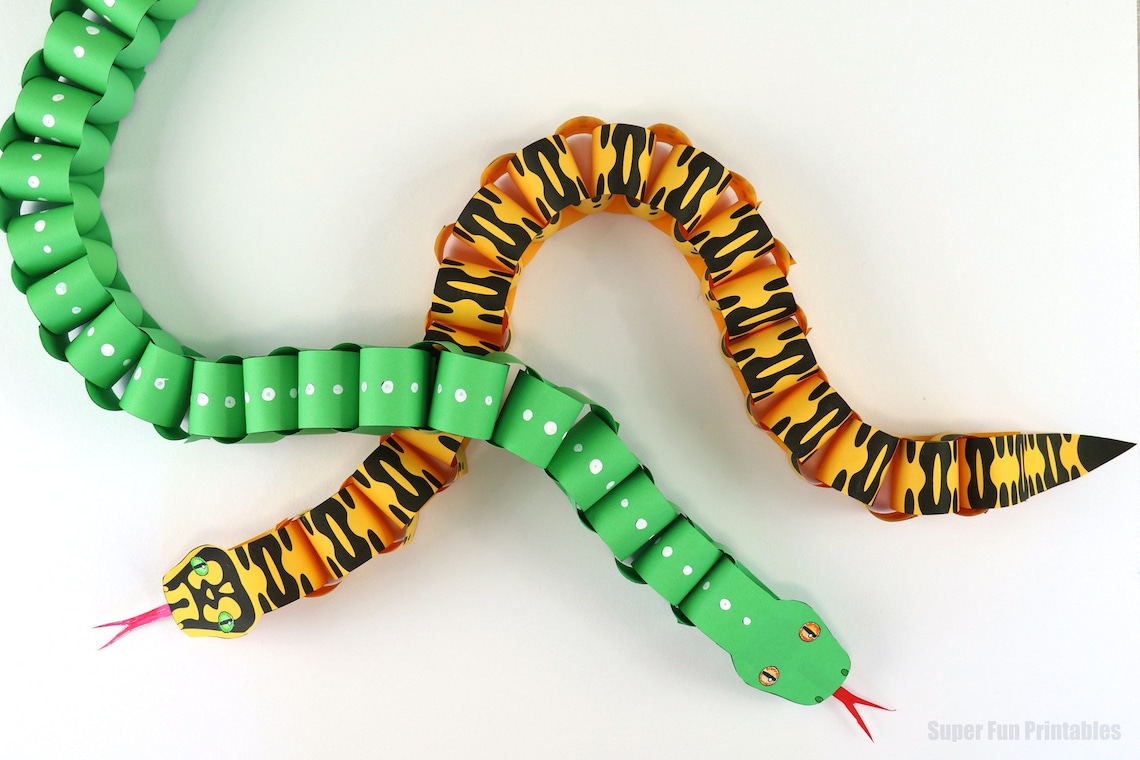 Paper Chain Snake Craft - Etsy