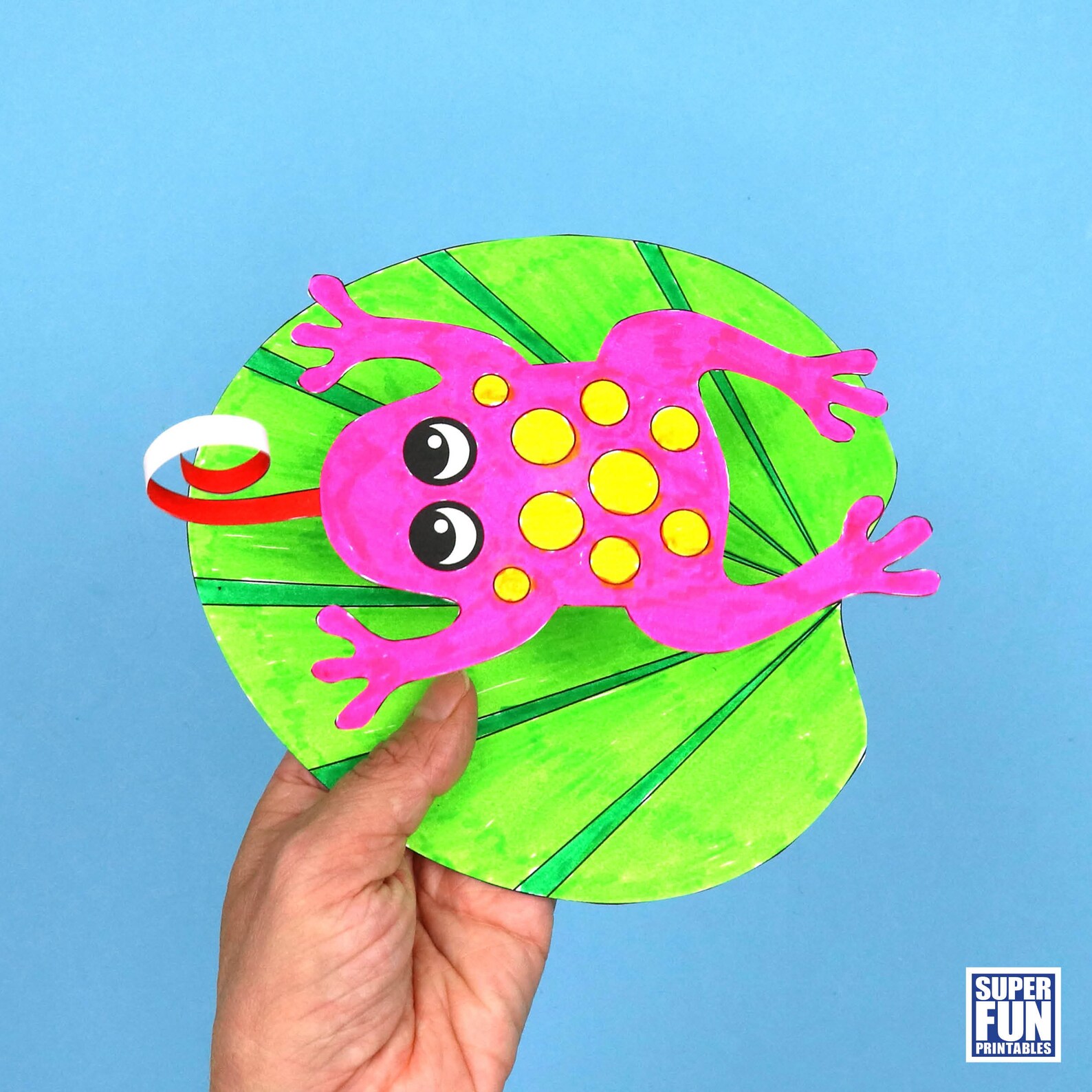 Frog on a Lilypad Papercraft - Etsy