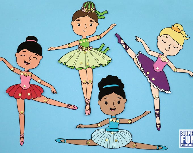 Ballerina Paper Dolls - Etsy