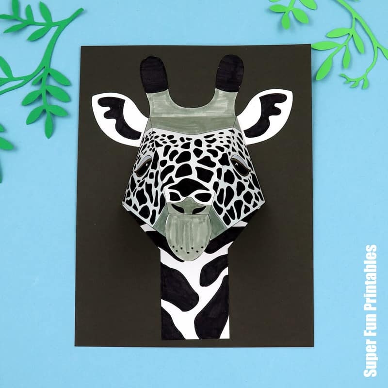 3D Giraffe Portrait - Etsy