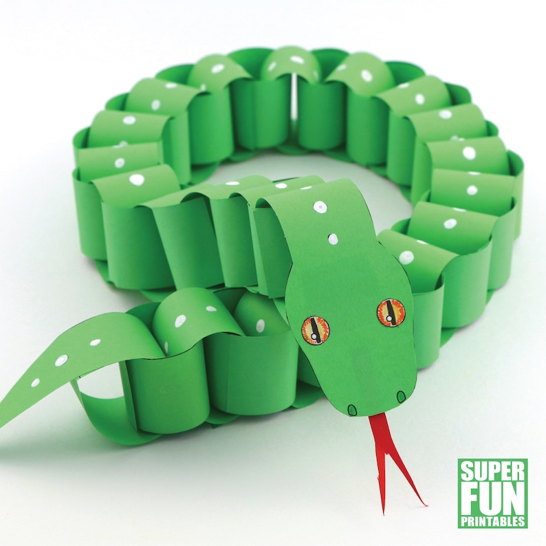 Paper Chain Snake Craft - Etsy