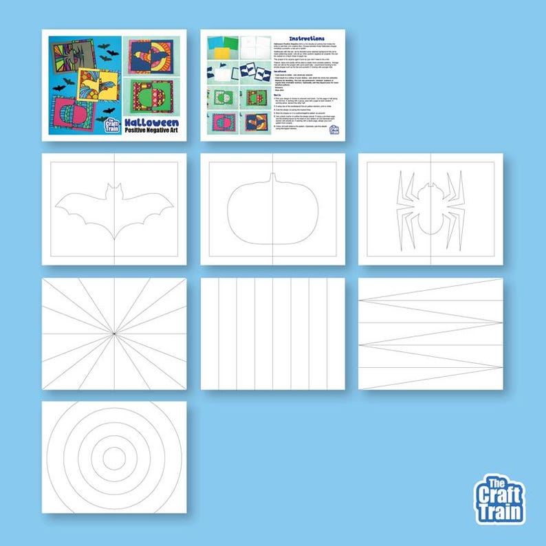 Halloween Positive Negative Art - Etsy Australia