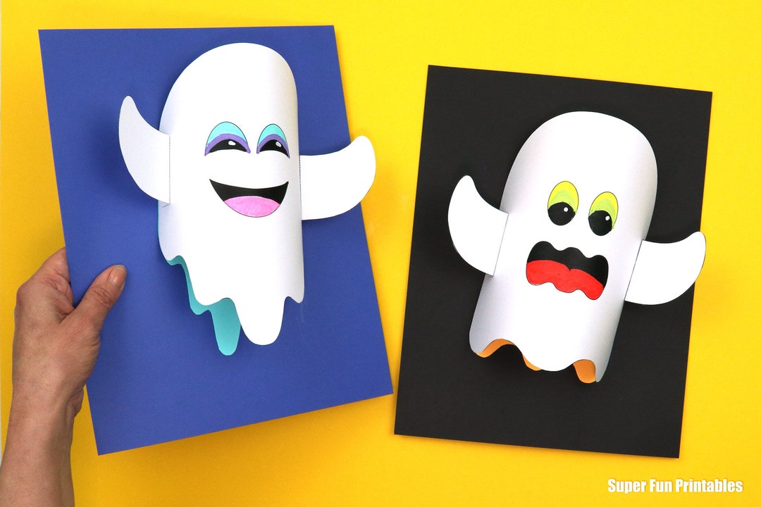 3D Paper Ghost Craft - Etsy