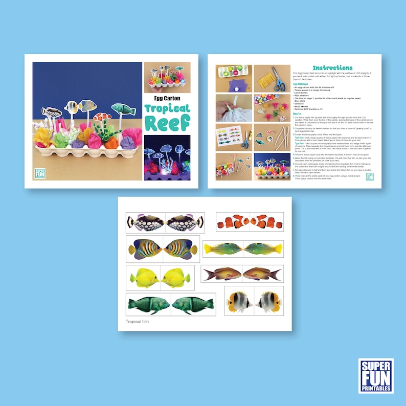 Egg Carton Reef Craft - Etsy