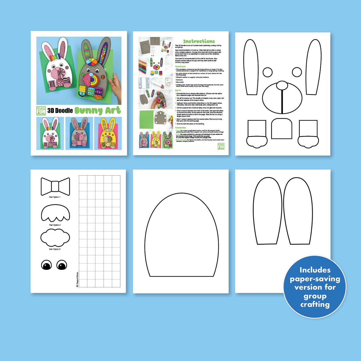 3D Doodle Bunny Craft - Etsy