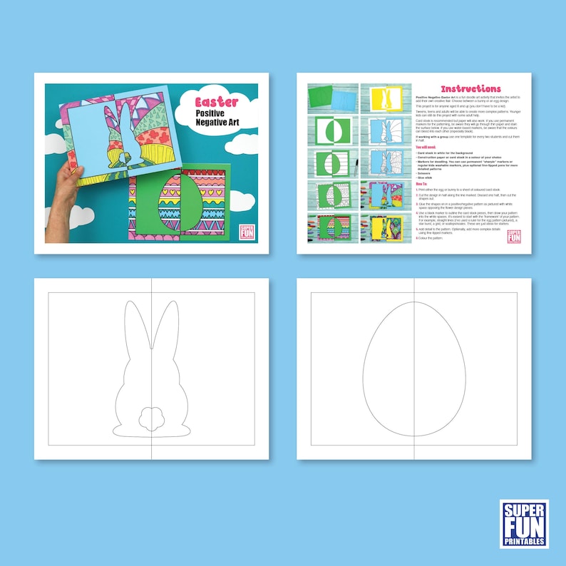 Easter Positive Negative Art - Etsy