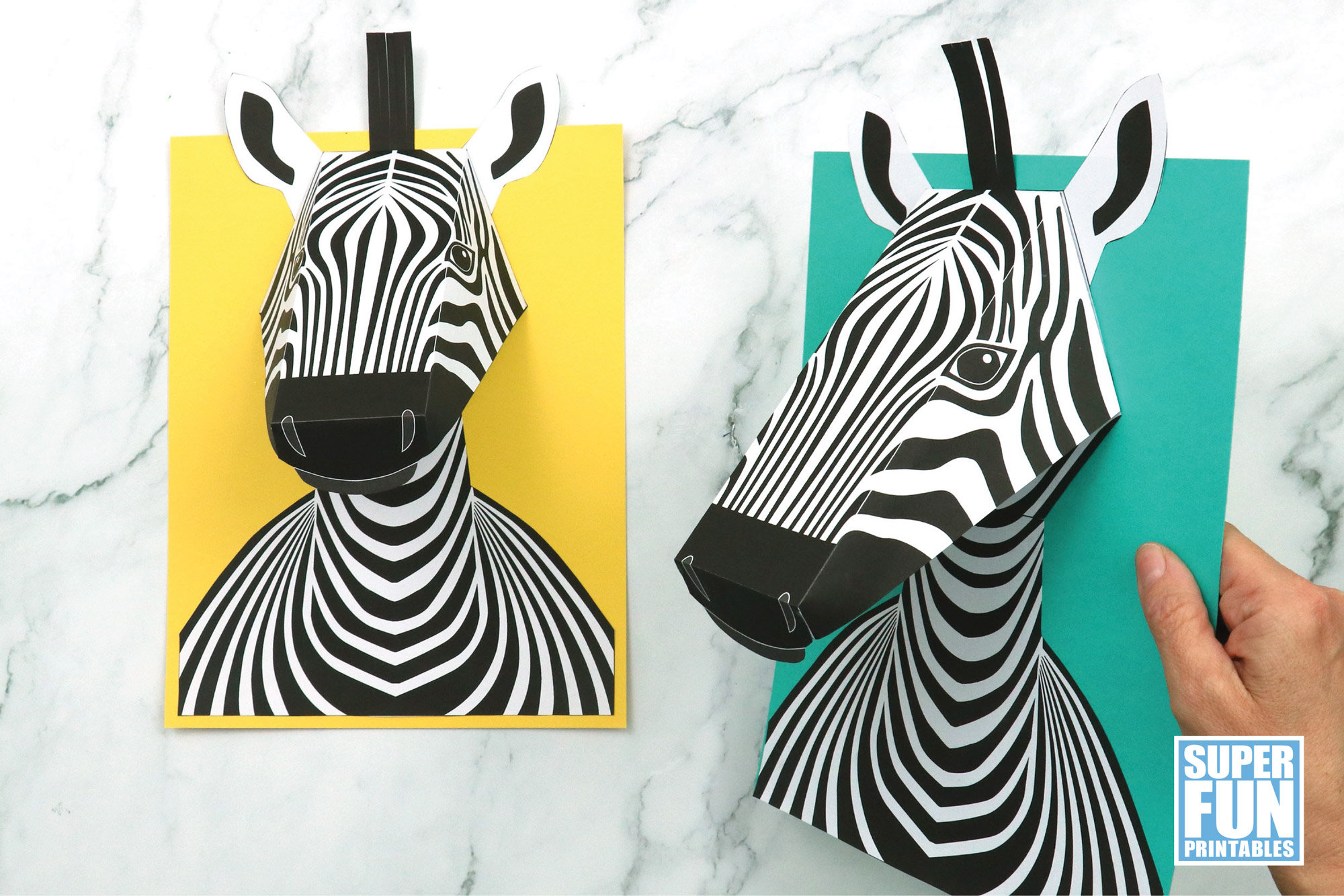 3D Zebra Portrait - Etsy