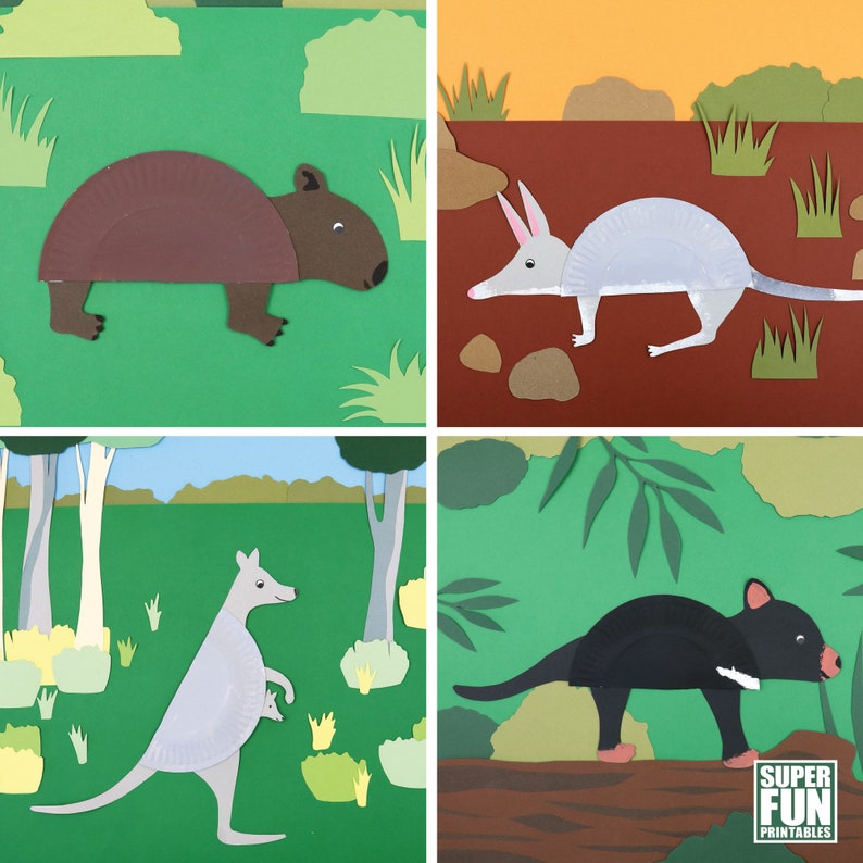 Australian Animal Paper Plate Crafts - Etsy Australia