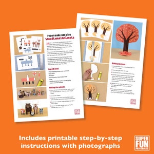 Woodland Animal Paper Craft - Etsy