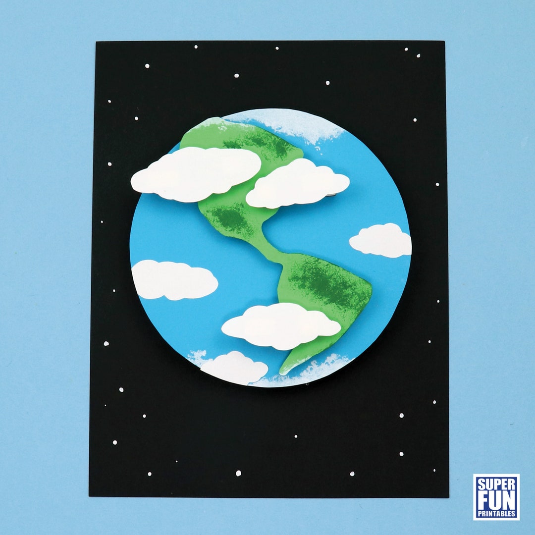 3D Planet Earth Craft - Etsy